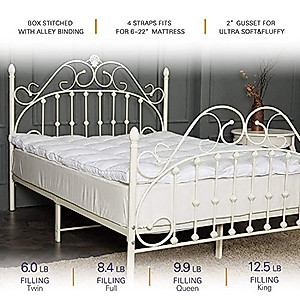 SUFUEE Mattress Topper Queen Size 2 inch Thick Down Alternative Quilted Mattress Cover Soft and Warm Mattress Pad for All Seasons