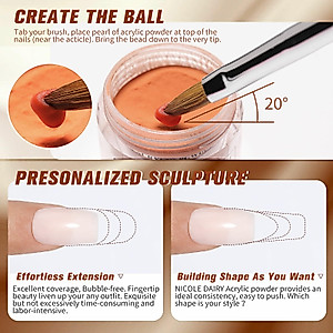 Acrylic Nail Powder Set - Nicole Diary 12 Colors Fall and Winter Acrilicos de uñas Polvo for French Manicure, DIY Nail Art, No UV Light Needed