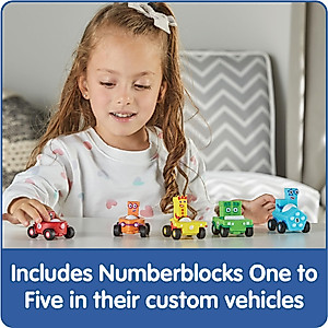 hand2mind Numberblocks Mini Vehicles, Race Car Toys, Toy Vehicle Playsets, Play Figure Playsets, Small Figurines for Kids, Number Toys, Counting Toys, Math Toys for Kids 3-5, Birthday Gifts for Kids