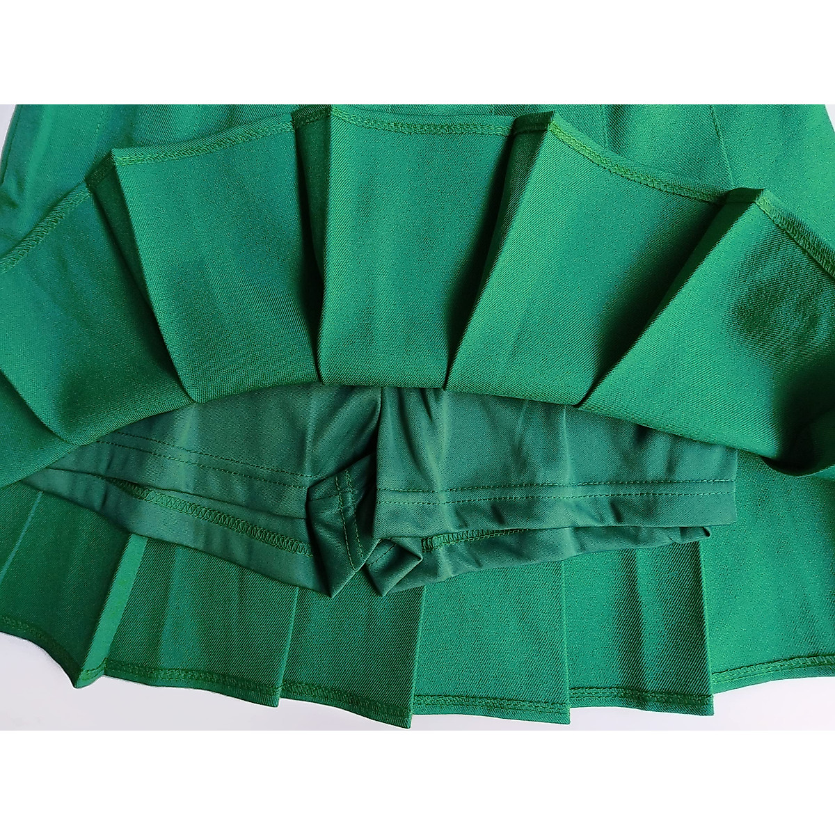 TONCHENGSD Women's High Waist Pleated Mini Skirt Skater Tennis Skirt (Dark Green, XS)