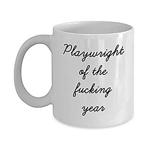 Best Playwright Mug Funny Appreciation Mug for Coworkers Gag Swearing Mug for Adults Novelty Tea Cup