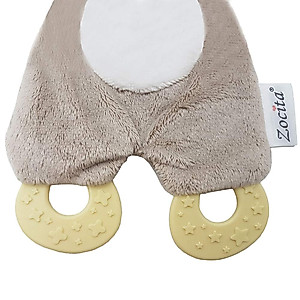 Zocita Baby Snuggle Plush Teether, Soothe Cuddly Teethe Toy(Lion)
