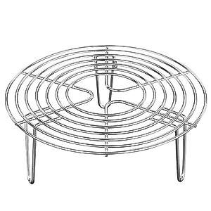 Cabilock Round Cooking Rack Stainless Steel Steamer Rack Grilling Rack Canning Rack Cooling Rack for Baking Canning Cooking 7.9x2.8 inch