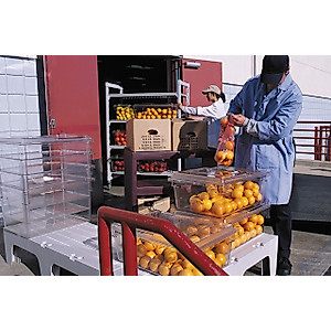 Cambro DRS36480 Solid Top S-Series Dunnage Rack, 1500 Lb. Load Capacity, 21"D X 36"W X 12" H, Polypropylene, Speckled Gray, NSF