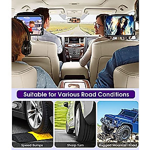 Lpoake Upgraded Car Headrest Mount Holder, Tablet Holder for Car Back Seat, Tablet Mount for Kids Fits All 7-12.9'' Tablets