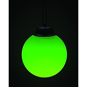 Xodus Innovations WP465 Battery Powered Hanging Decorative Outdoor Pulsing 5" Globe Light with Sensor Turns-On at Dark for 4 Hours, Light Green, 5"