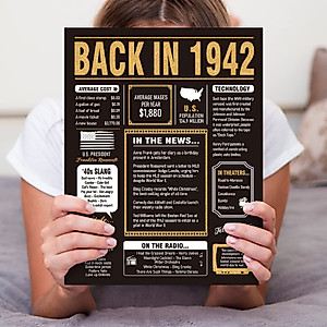 Ogeby Funny 82th Birthday Gifts for Women Men, Jumbo 82th Birthday Card for Dad Mom Grandma, Happy 82 Year Old Birthday Gifts, Big Back in 1942 Birthday Cards Gifts