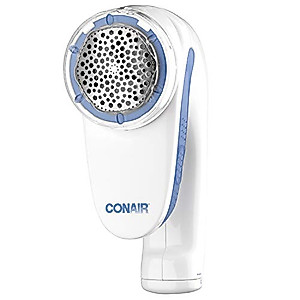 Conair Fabric Shaver and Lint Remover, Battery Operated Portable Fabric Shaver, White