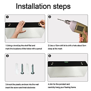 LXARTZJ Diamond Crystals Wall Rack Mirror Crushed Diamond Decorative Wall Shelf for Home Decoration Crystal Diamond Wall Art Decor Accent Piece Showcase