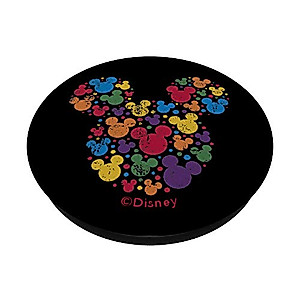 Disney Mickey Mouse Icon Heart Rainbow PopSockets PopGrip: Swappable Grip for Phones & Tablets