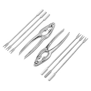 Sur La Table Seafood Kit, Set of 8, Silver