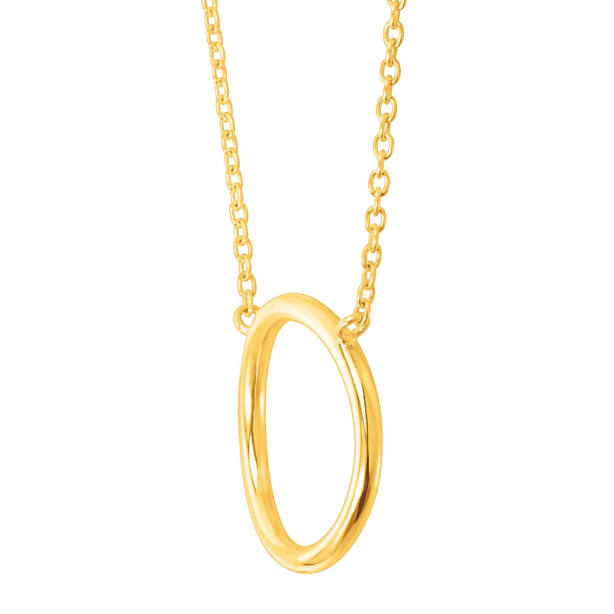 Silpada 'Karma' Open Circle Necklace in 14K Gold-Plated Sterling Silver, 18" + 2"