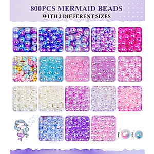 DUDUCOFU 30 Pack Black Velvet Hangers + 900Pcs Mermaid Bracelet Making Kit