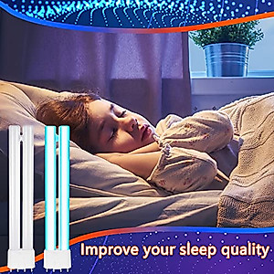 Kittmip Bug Zapper Replacement Bulb 18W H Shaped Twin Tube Bulb Indoor Outdoor Bug Zapper Light Bulbs with 4 Pin Base (2)