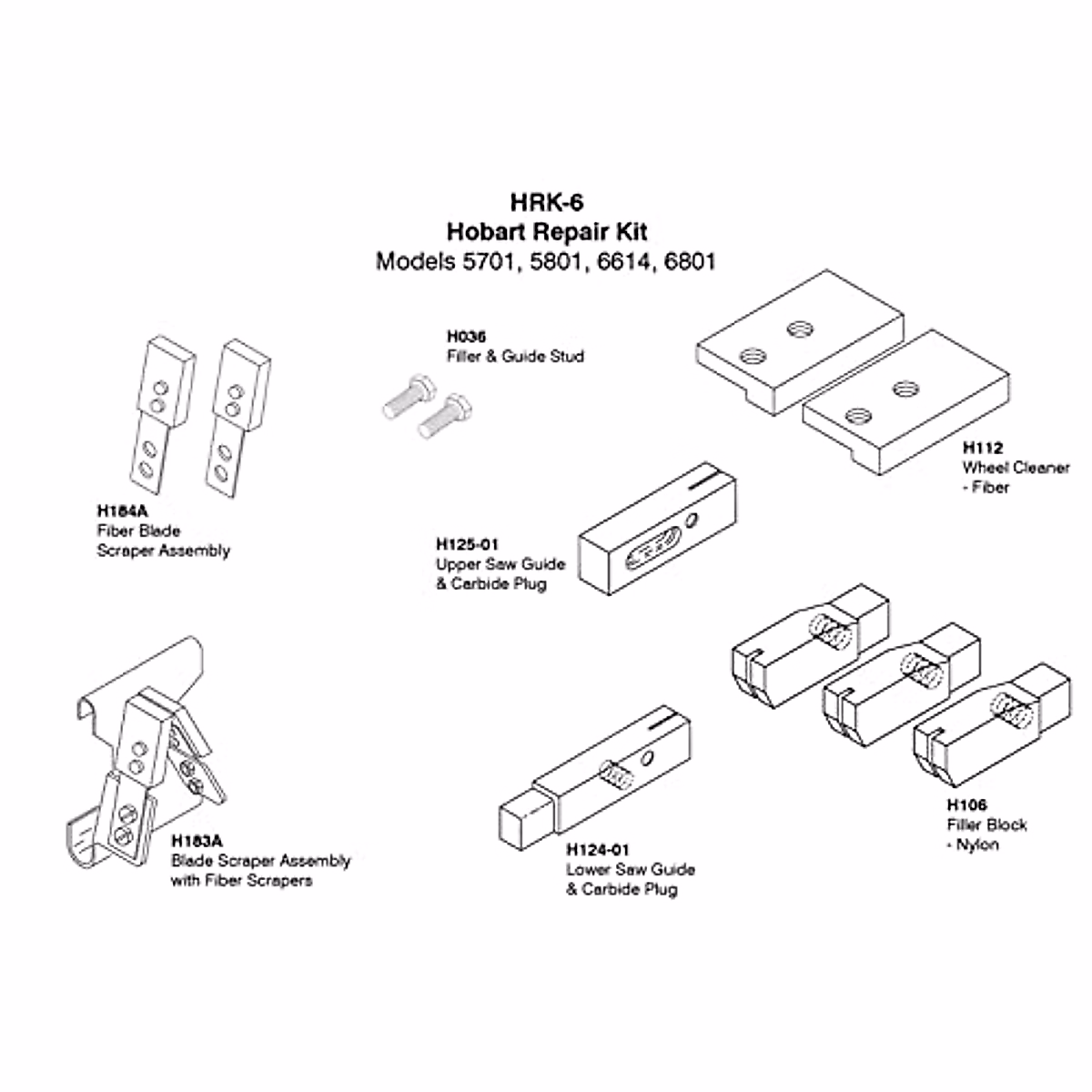 Saw Repair KIT -5701, 5801 - Hobart SAWS