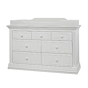 Sorelle Furniture Changing Table Topper for Dresser, Dressing and Diaper Changing Solution for Baby Dresser, Nursery Furniture-White