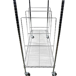 Apollo Hardware Commercial Grade Chrome 2-Tier Wire Carton Storage Stand Unit