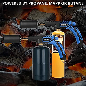 Sondiko Powerful Cooking Propane Torch Cooing Torch - Flame Thrower Fire Gun Grill Gun, Charcoal Lighter Campfire Starter(Propane Tank Not Included)