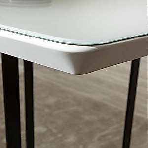 Manhattan Comfort Celine Mid Century Modern 8-Seater Dining Table, 86.22", Off White