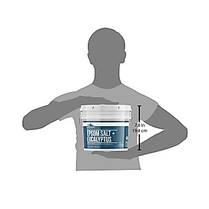 Earthborn Elements Eucalyptus Epsom Salt (1 Gallon), Pure & Undiluted, Soothing Aroma