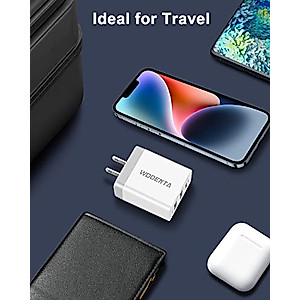 USB C Wall Charger, WODENTA 2Pack 32W 3Port Fast USBC Charger Block PD Power Adapter Type C Charging Brick Cube Plug for iPhone 14 13 12 Pro Max Mini 11 XS X 8, iPad, Samsung, Google, Tablet, Android