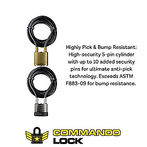 Commando | Cable Lock Steel | Military-Grade | 8 Ft.