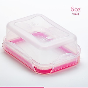 COVRESONET Airtight Food Container Set | 5 Pieces | 8oz & 34oz | Plum Red | Leakproof & Suitable For Home Food Storage