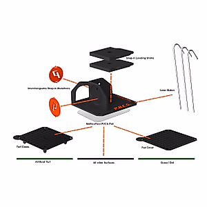 PUCS Elite Package - 3 in 1 Cornhole Board Stabilization System - Keeps Cornhole Boards in Place & Level - Safe & Suitable for Virtually Any Cornhole Game Playing Surface - Made in The USA