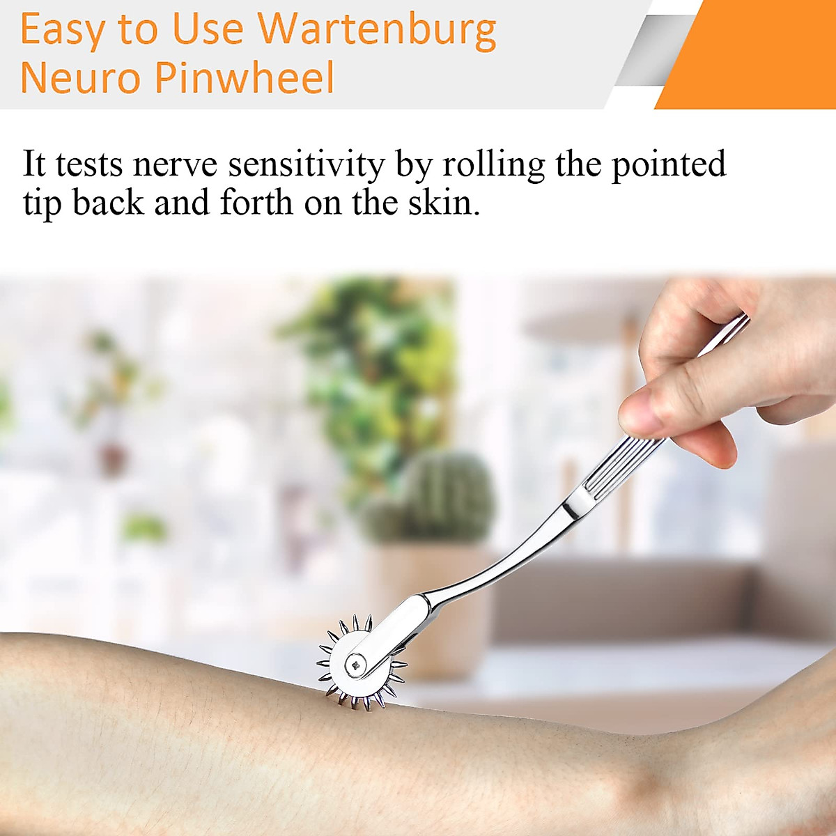 Wartenburg Neuro Pinwheel Stainless Steel Diagnostic Instrument Pinwheel Pin Wheel Gear Roller Rolling for Testing Nerve Sensitivity. 1 Round