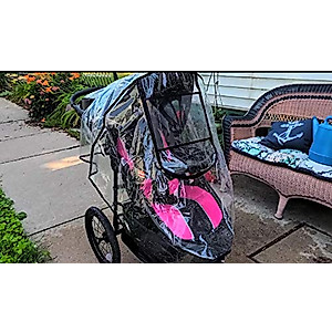 Simplicity Stroller Rain Cover Universal Rain Cover for Stroller Baby Universal Waterproof Windyproof Weather Shield Stroller Rain Cover, Window Style