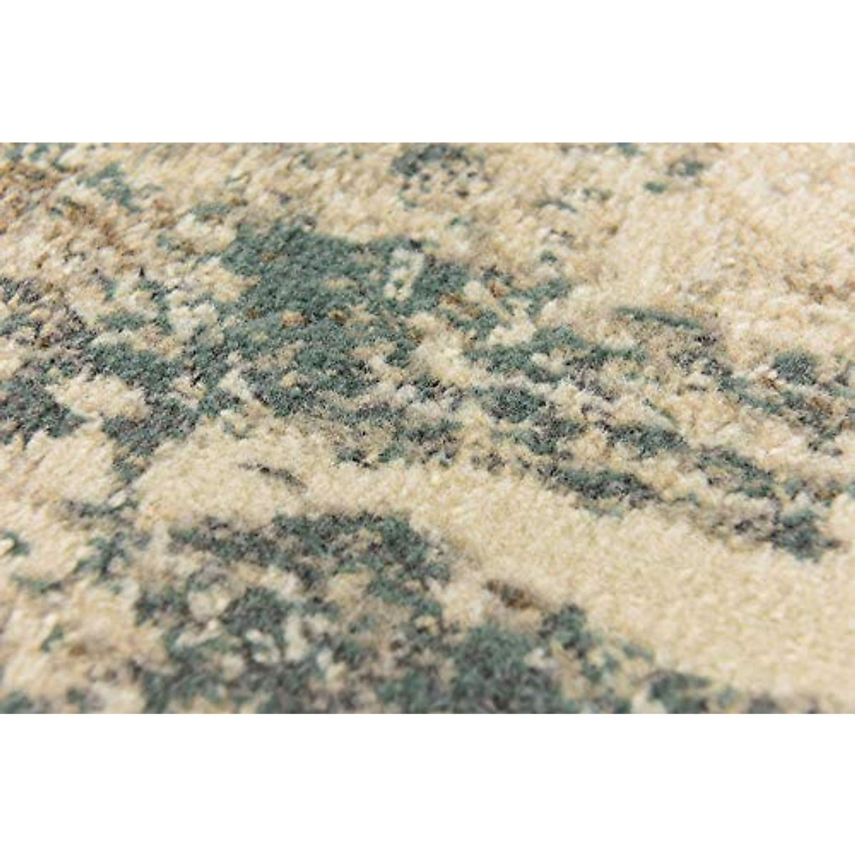 Unique Loom Tuareg Collection Vintage Distressed Traditional Area Rug, 2 ft 6 in x 10 ft, Beige/Green