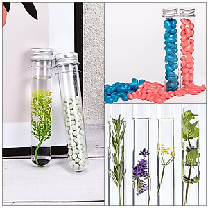 PATIKIL 30ml Plastic Test Tubes with Screw Caps, 6Pcs 109x24mm Tubes for Scientific Party Decoration Candy Bead Storage Bath Salt Lab Use, Black