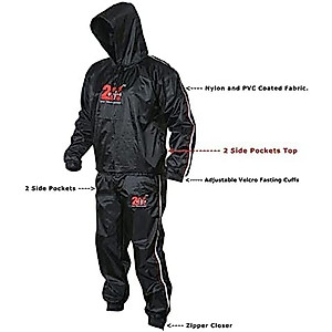 2Fit Heavy Duty Sweat Suit Sauna Exercise Gym Suit Fitness, Weight Loss, AntiRip (4XL)