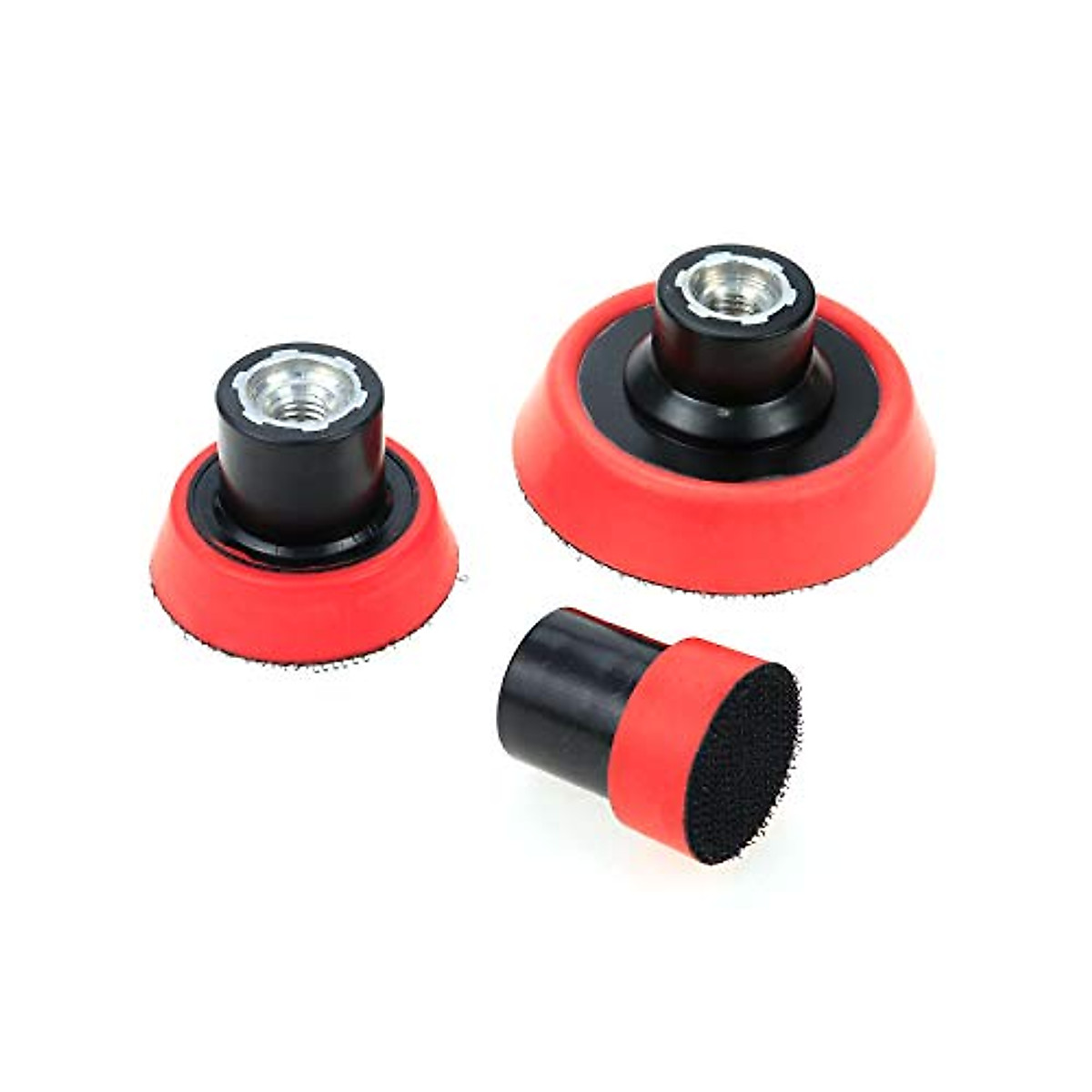 S SYDIEN 3Pcs M10 Threaded 1" 2" 3" Hook & Loop Polishing Pads Backing Pad Buffing Plates for Car Detailing