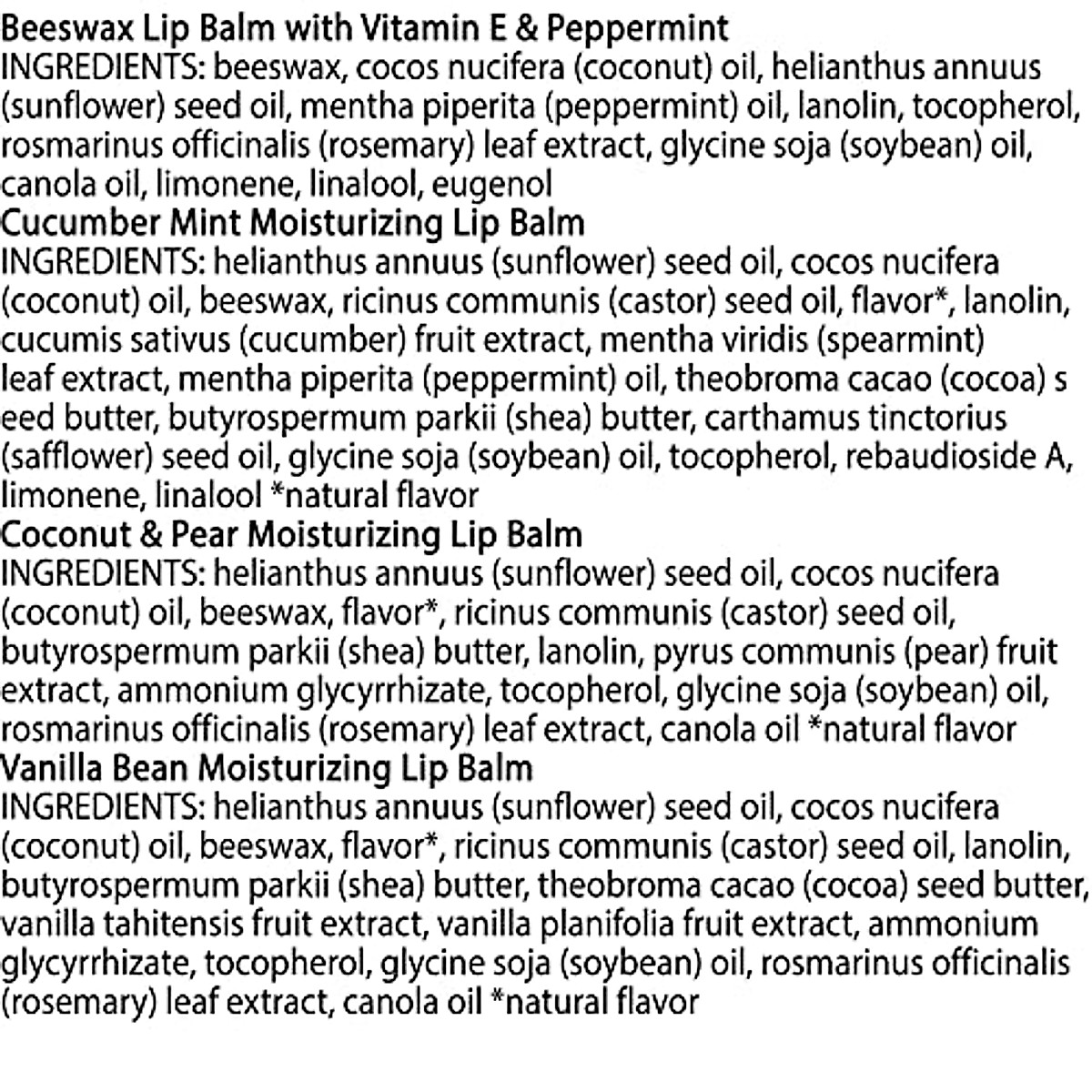 Burt's Bees Lip Balm Easter Basket Stuffers, Moisturizing Lip Care Spring Gift, for All Day Hydration, 100% Natural, Original Beeswax, Cucumber Mint, Coconut & Pear & Vanilla (4 Pack)