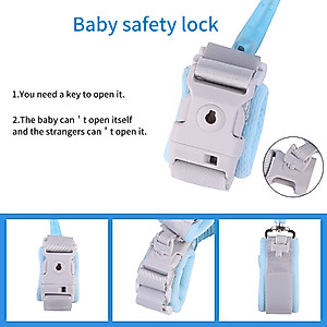 Reflective Anti Lost Wrist Link, Toddler Safety Leash with Key Lock, Safety Wrist Leash for Toddlers, Babies & Kids 8.2 feet