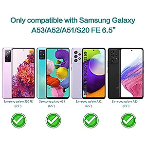 [2-Pack] for Samsung Galaxy S20 FE / A53 / A52 / A51 Privacy Screen Protector, Anti-Spy Tempered Glass Protector Film [Don’t Support Fingerprint Unlock], Case Friendly Easy Install Bubble Free Black