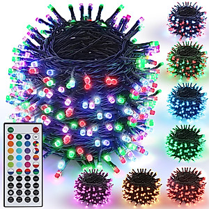 Joomer Color Changing Christmas Lights, 98ft 300 LED RGB Xmas Tree Lights,Easter Fairy String Lights for St Patricks Day,Home, Garden, Party, Christmas Trees Decorations