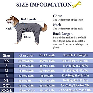 Dog Recovery Suit After Surgery, Anti-Licking Pet Surgical Clothes Abdominal Wounds, Alternative E-Collar Cone, Professional Post-Operative Onesie, Puppy Long Sleeve Pajamas Prevent Shedding Hair