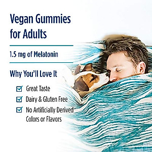 Nordic Naturals Zero Sugar Melatonin Gummies, Raspberry - 120 Gummies - 1.5 mg Melatonin - Great Taste - Restful Sleep, Antioxidant Support - Non-GMO, Vegan - 120 Servings