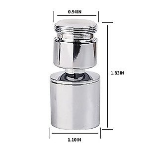 Watflow Rotatable Sink Adapter Sprayer, 360-Degree Swivel Faucet for Kitchen or Bathroom, Dual-Function 2-Flow Sprayer Faucet Head,Water Saving Swivel Aerator,Faucet Sprayer Head Replacement…