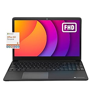 Gateway 15.6" FHD Ultra Slim Budget Notebook, Intel Pentium Processor (4-Core, up to 3.1 GHz), 4GB RAM, 128GB Storage, Precision Touchpad, HDMI, Windows 10S, Microsoft 365 1 Year, Charcoal Black