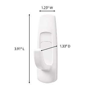 Command Large Utility Hook, White, 1-Hook, 2-Strips (17003ES)