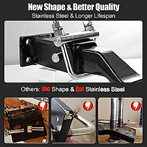 CZC AUTO Hitch Clamp Stainless Steel Anti-Rattle Stabilizer Cross Clamp 2 Inch for Hitches On Trailers of Trucks SUV Vans RV, Hitch Tightener for Hitch Tray Cargo Carrier Bike Rack Trailer Ball Mount