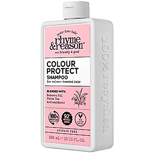 Rhyme & Reason Colour Protect Shampoo and Conditioner Set. 13 Fl Oz Bottles. For Color Treated Hair. Blended with Babassu Oil, White Tea, & Antioxidants. Vegan and Cruelty Free.