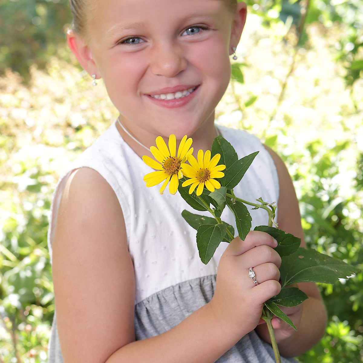 Sterling Silver October Simulated CZ Birthstone Ring for Baby, Girl or Pinky, Size 3