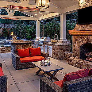 Infratech W-2024 SS Stainless Steel 39” Single Element Fixture 2000 Watt, 240 Volt, Stainless Steel