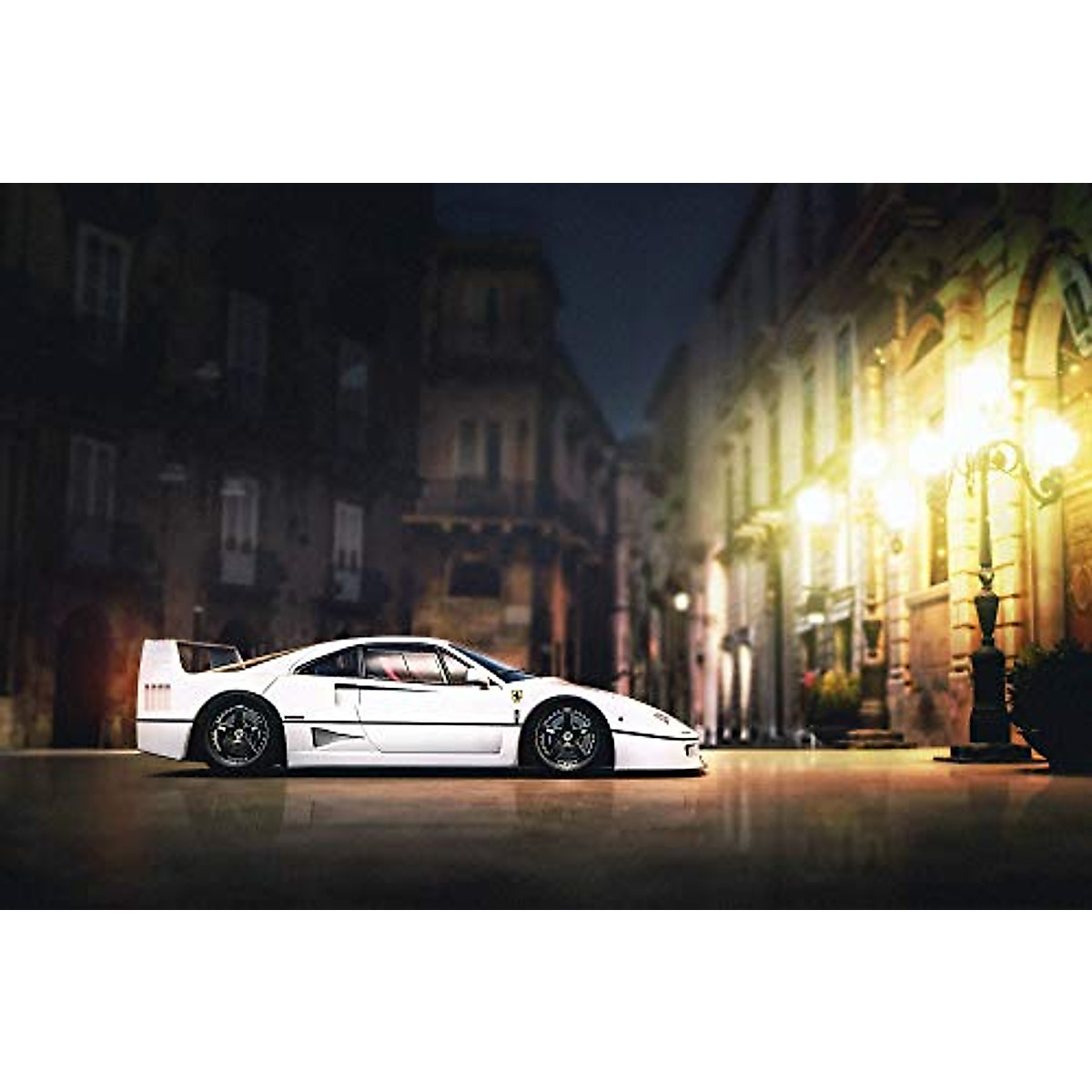 XOTIKS A Ferrari F40 - Premium High Gloss Art Print Poster. (719P) (24”x36”)