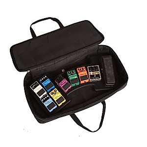 Gator Cases Mega Bone Molded Polyethylene Curved Guitar Pedal Board with Padded Lightweight Carry Bag; USA Made, 28" x 11" x 2.5" (G-MEGA BONE)