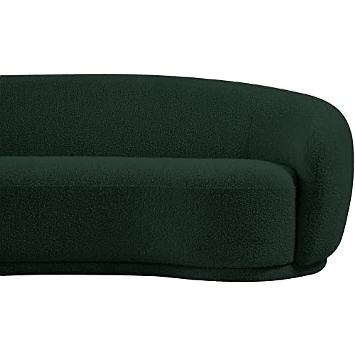 Meridian Furniture 693Green-S Hyde Collection Modern | Contemporary Boucle Fabric Upholstered Sofa, Green, 89.5" W x 38" D x 27.5" H